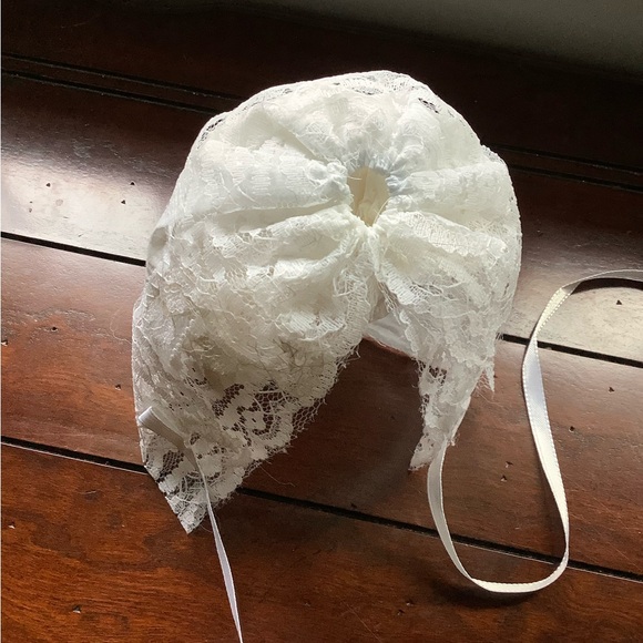 Accessories | Lace Infant Christening Bonnet Hat Boygirl | Poshmark